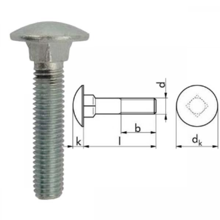Surub torbant cu cap bombat 6x30 - Depozit Materiale